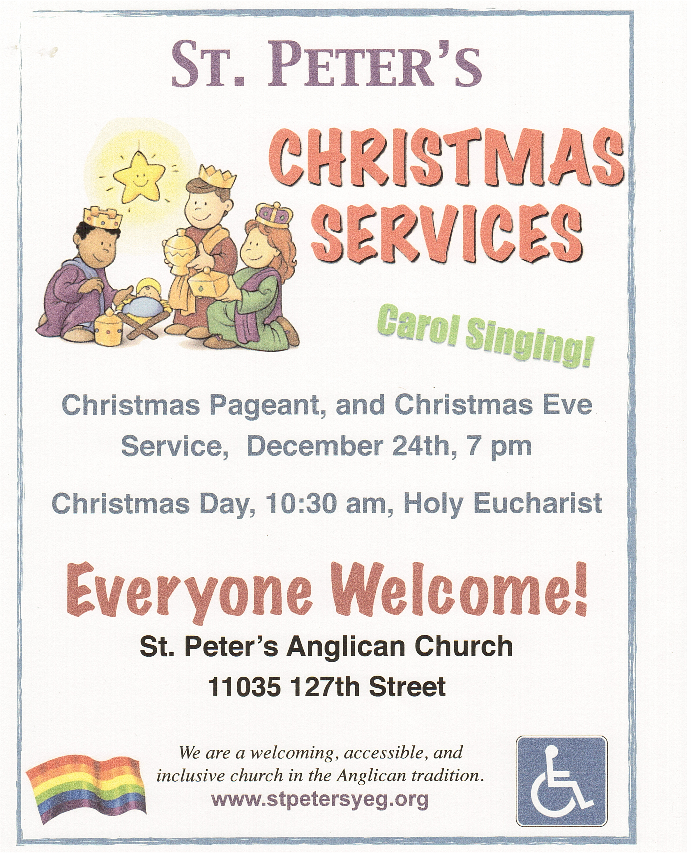 Christmas Eve Pageant followed by Holy Eucharist – St Peter's Anglican ...